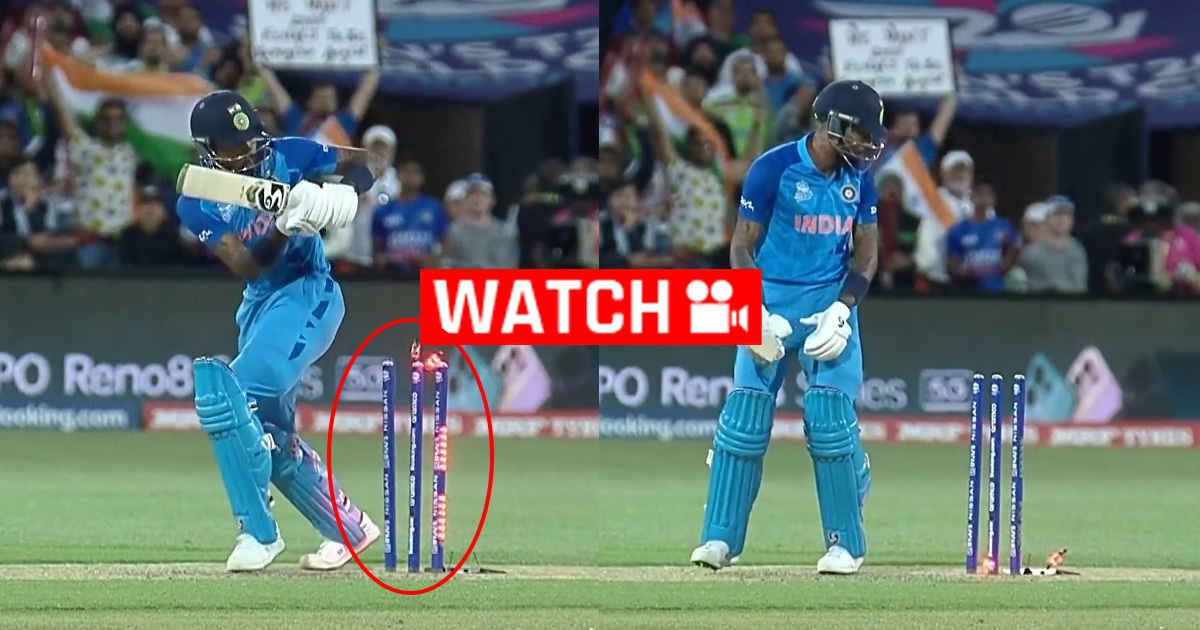 WATCH: Hardik Pandya hits last ball of 20th over for four but gets hit ...